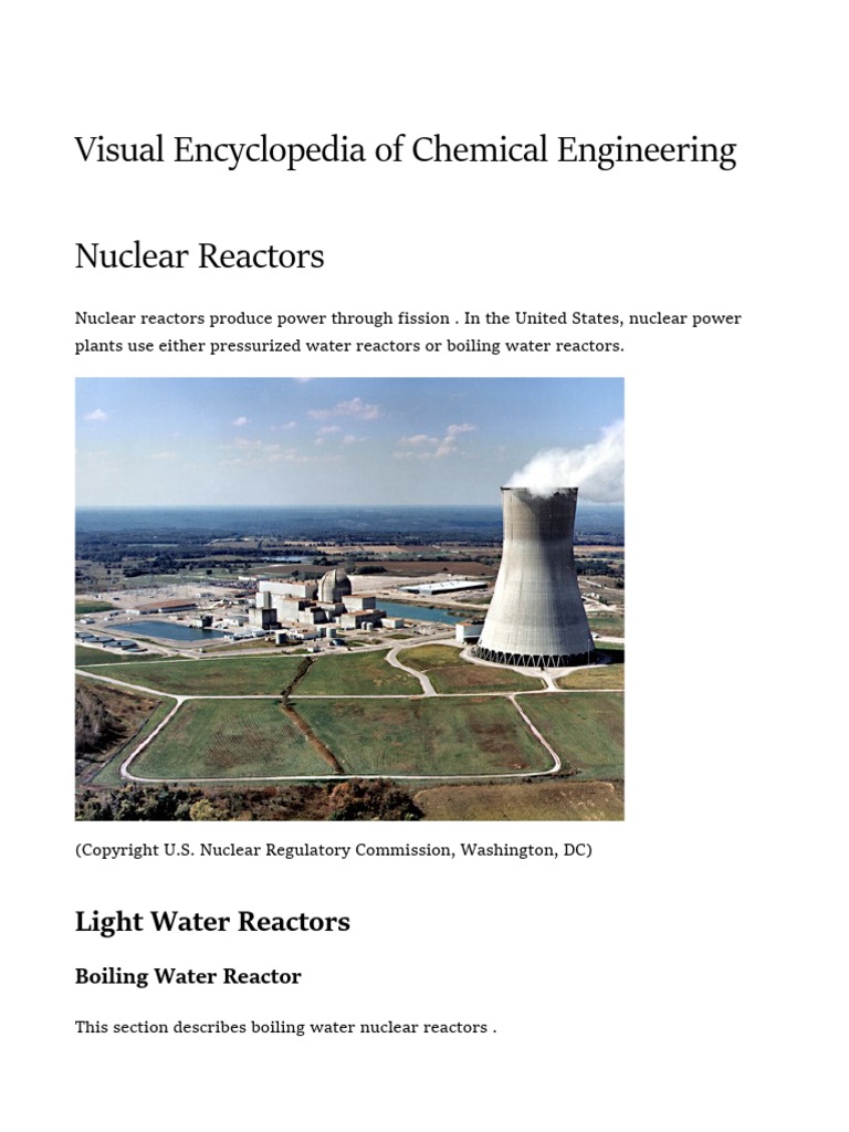 Visual Encyclopedia of Chemical Engineering Nuclear Reactors | PDF ...
