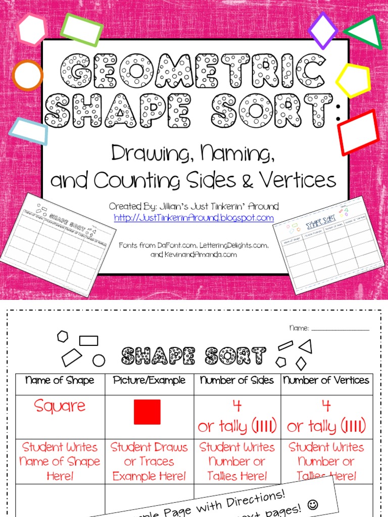 Shape Sorting: Sides & Vertices Guide | PDF | Home & Garden