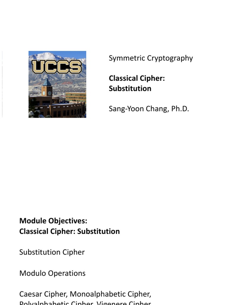 Symmetric Cryptography: Classical Cipher: Substitution | Download Free ... Symmetric Cryptography: Classical Cipher: Substitution | Download Free ...