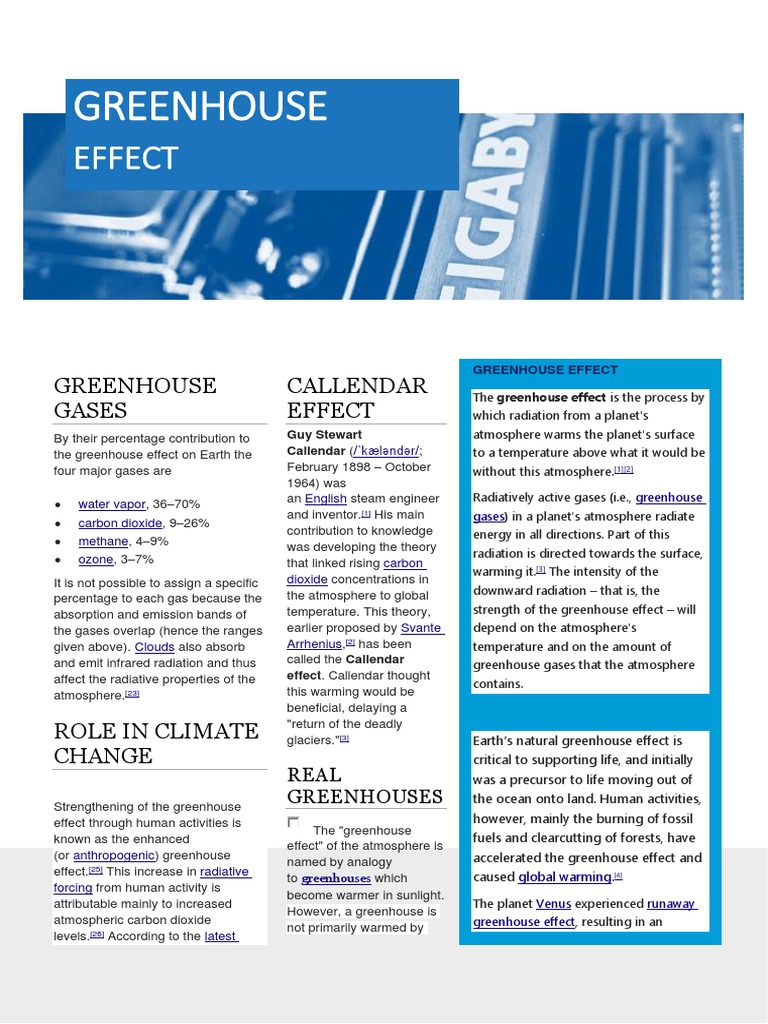 Greenhouse Effect | PDF | Greenhouse Effect | Global Warming