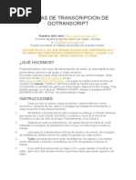 GOTRANSCRIPT TRANSCRIPTION GUIDELINES (ADAPTED FOR TRANSLATION INTO MULTIPLE LANGUAGES ...