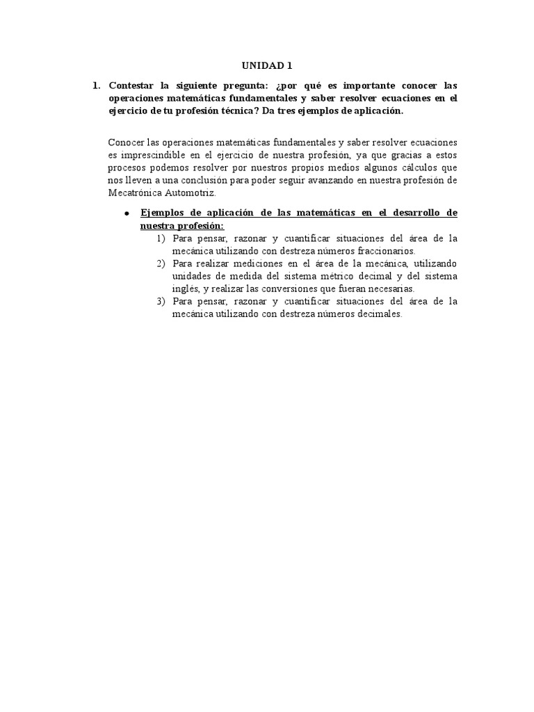 Importancia de Conocer Las Matemáticas para El Ejercicio de Tu ...