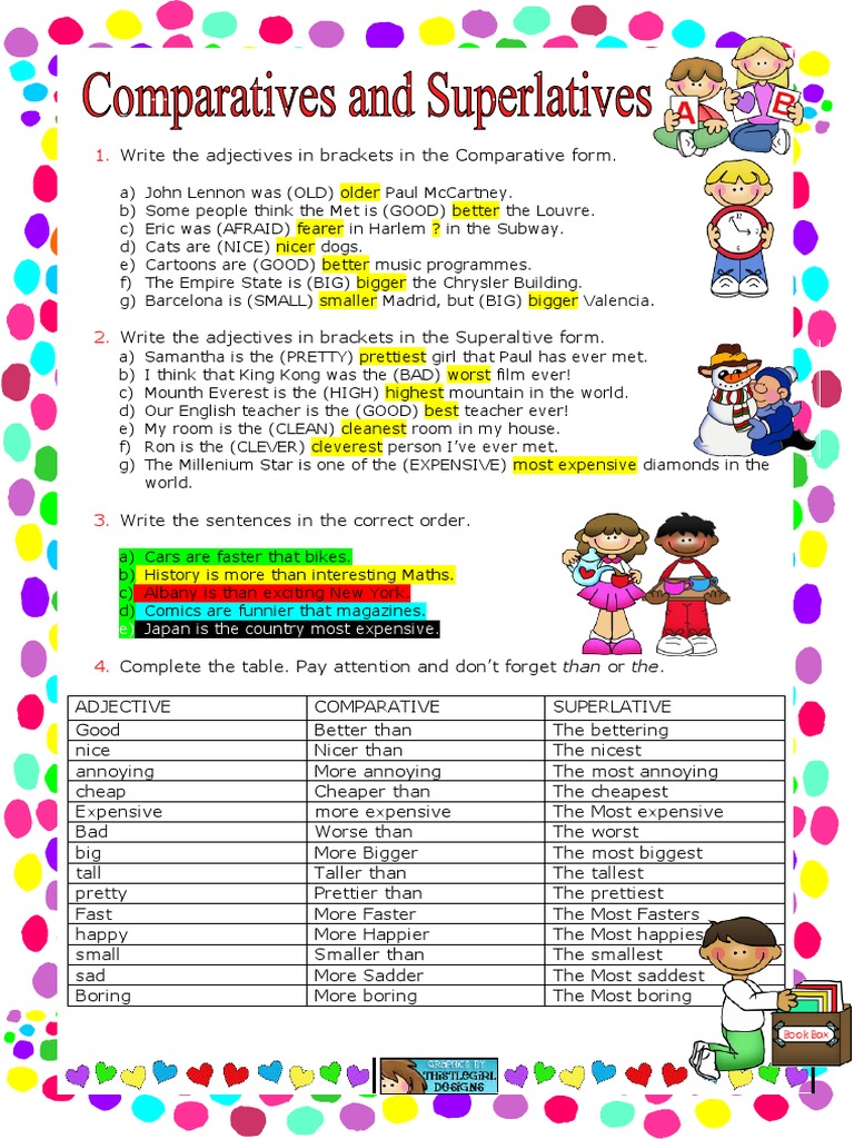 Comparatives-And-Superlatives 1 | PDF