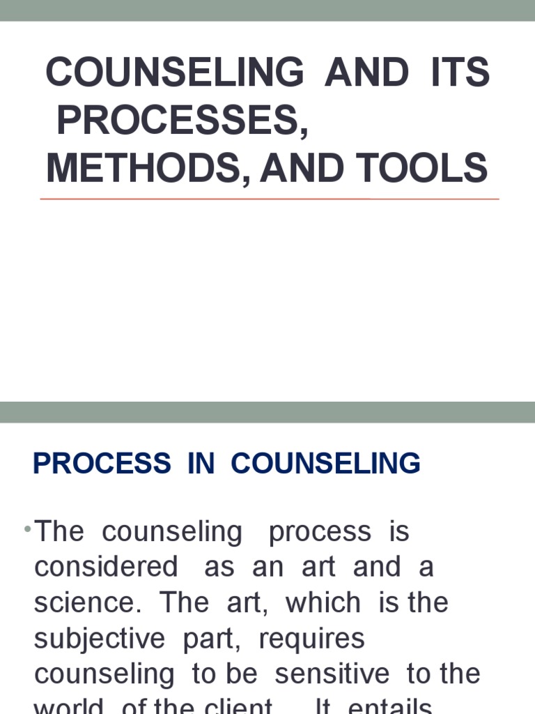 Counseling and Its Processes, Methods | Download Free PDF | Counseling ...