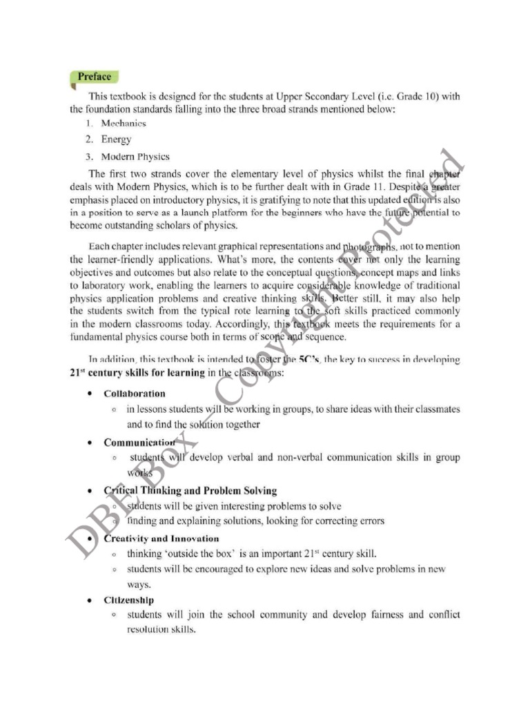 Grade 10 Physics Textbook | PDF