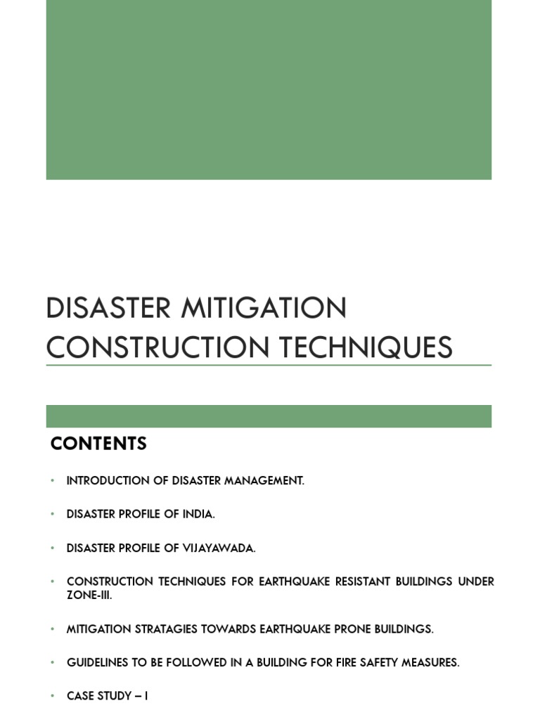 Disaster Mitigation Construction Techniques | PDF | Stairs | Natural ...