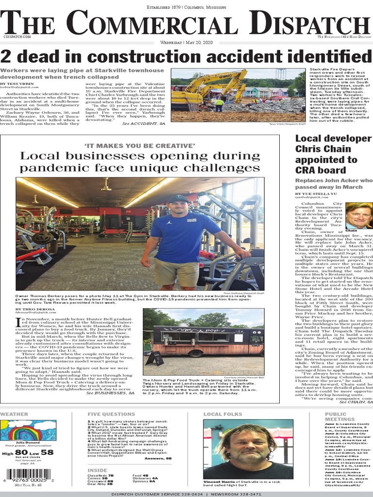 Commercial Dispatch Eedition 5-20-20 | PDF | Crime & Violence | Crime ...