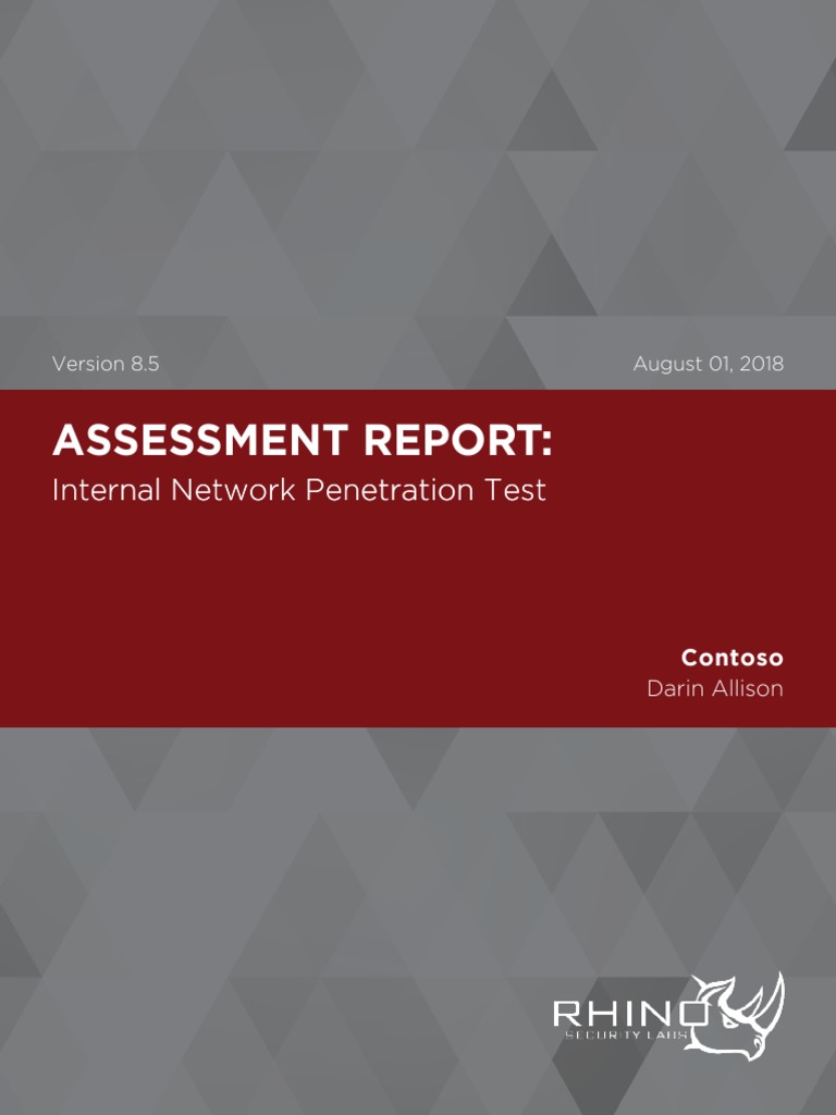 Assessment Report:: Internal Network Penetration Test Internal Network ...