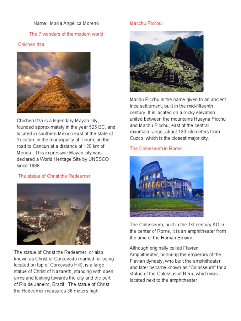 7 Modern Wonders of the World Overview | PDF