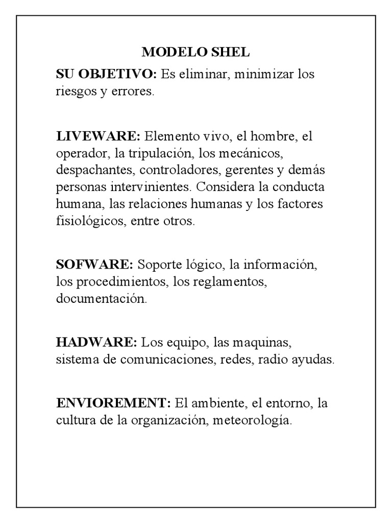 Modelo Shell Fh. | PDF