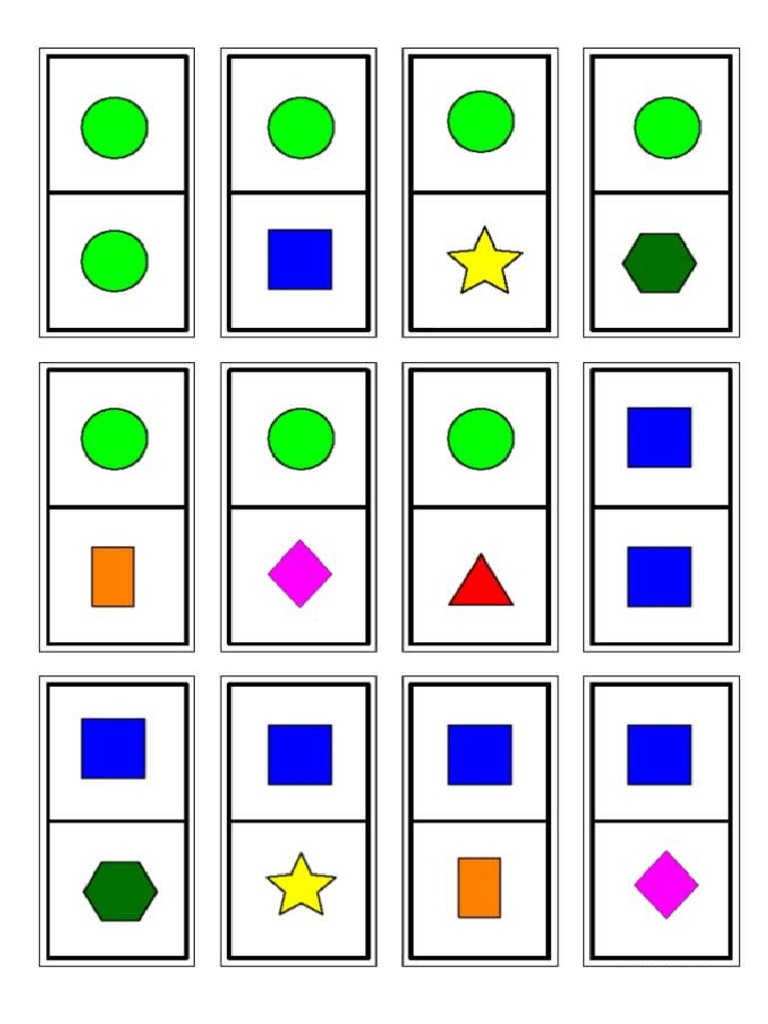 Domino Figuras Geométricas | PDF
