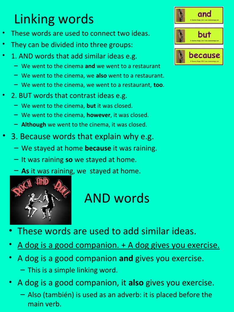 0 The PPT For Linking Words | PDF | Semiotics | Cognition