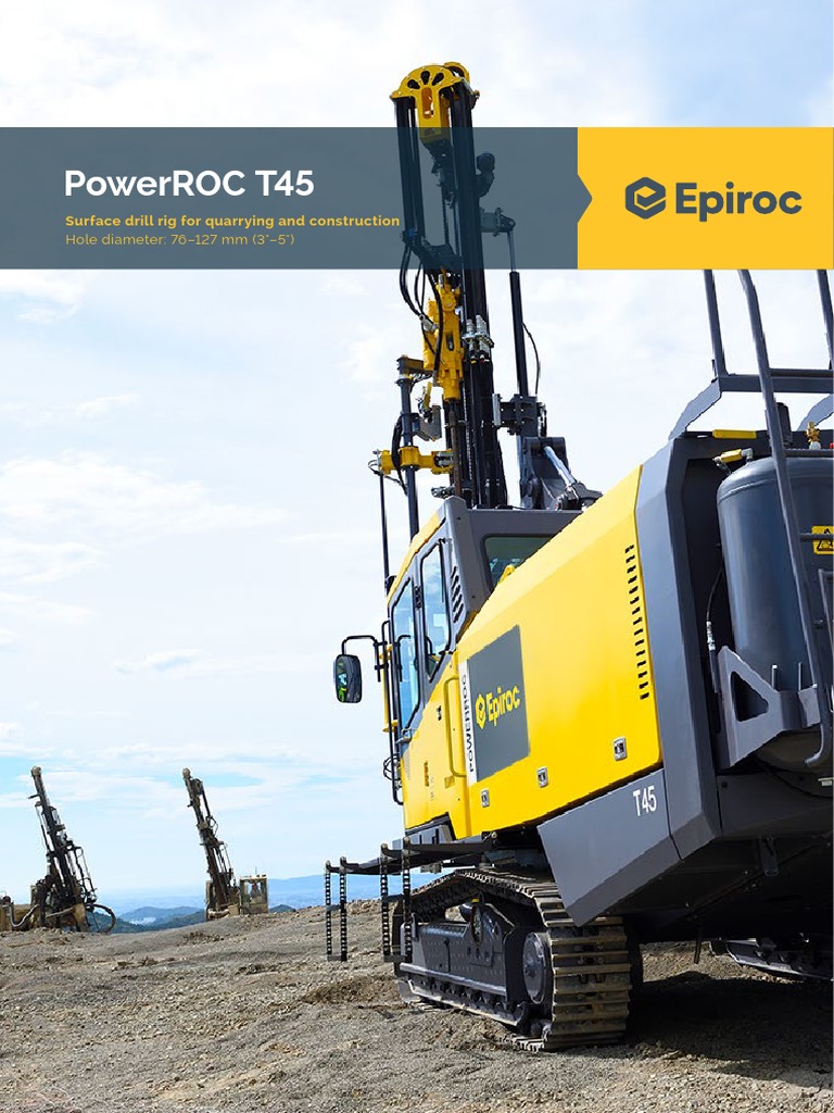 Powerroc T45: Surface Drill Rig For Quarrying and Construction | PDF ...