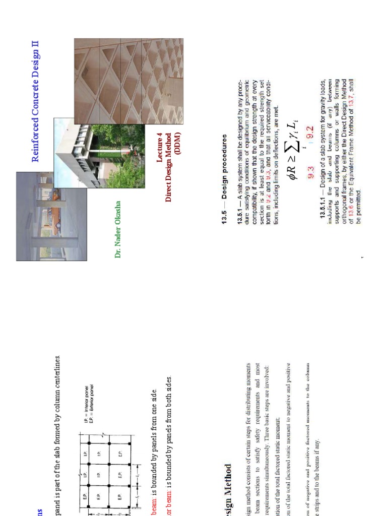 Reinforced Concrete Design II: Direct Design Method Applied to Interior ...