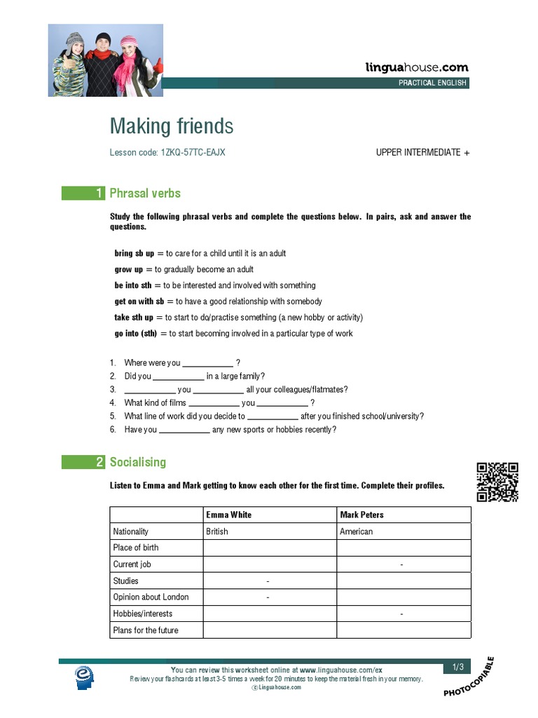 Making-Friends STUDENTS | PDF | Linguistics | Grammar