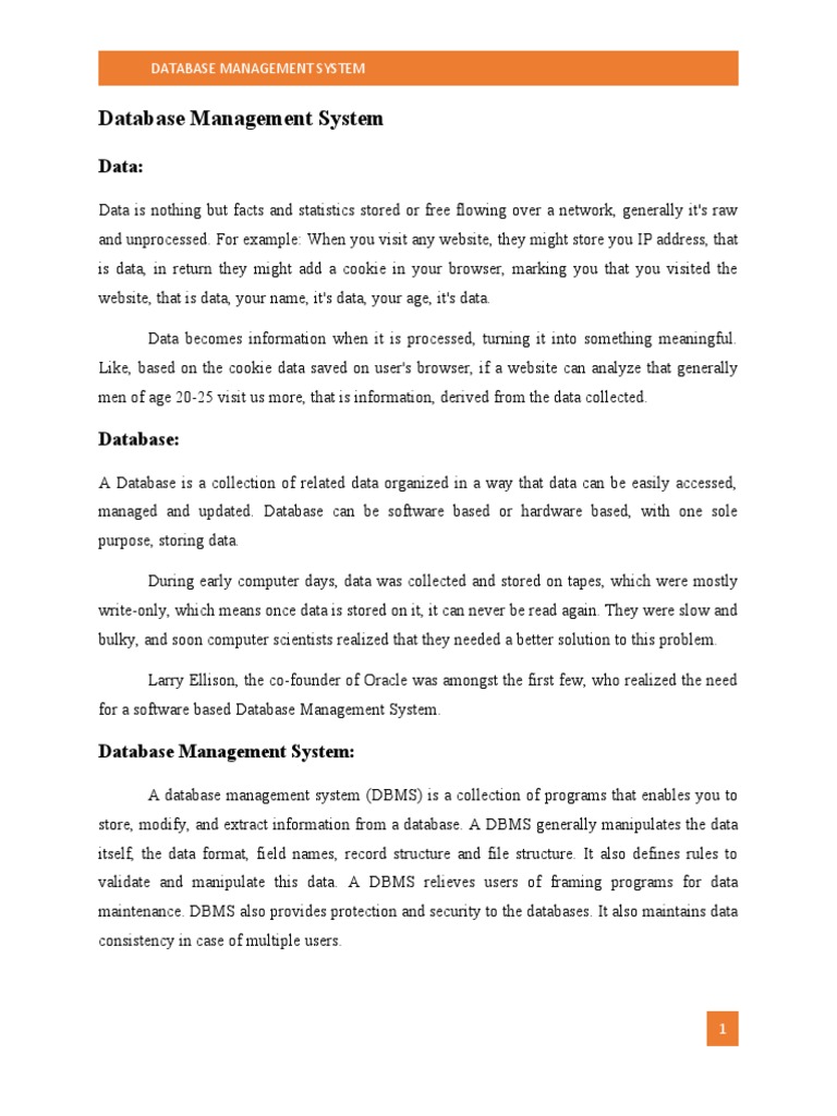 Database Management System | PDF | Top Down And Bottom Up Design ...