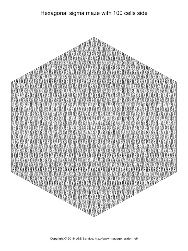 Hexagonal Sigma Maze With 100 Cells Side PDF | PDF | Technology ...