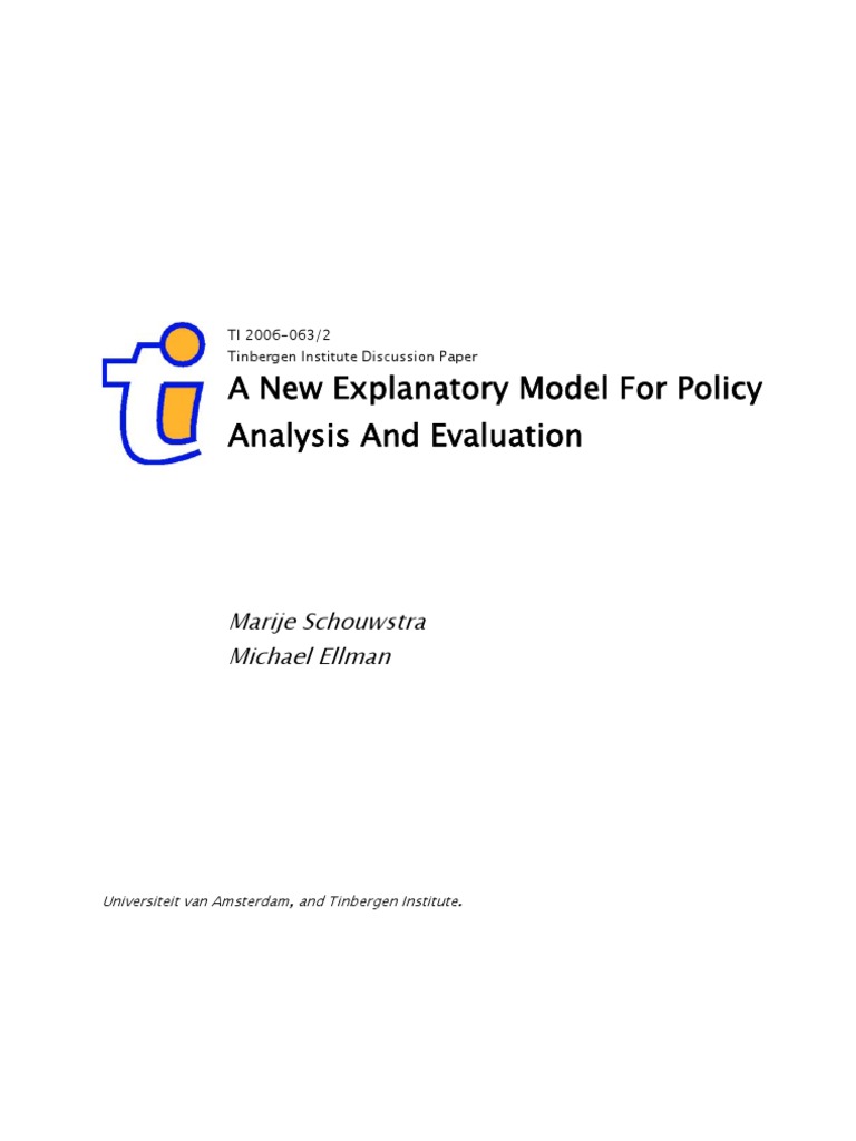 New Explanatory Model For Policy Analysis and Evaluation | PDF | Policy ...