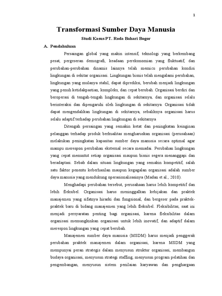5 Transformasi SDM | PDF