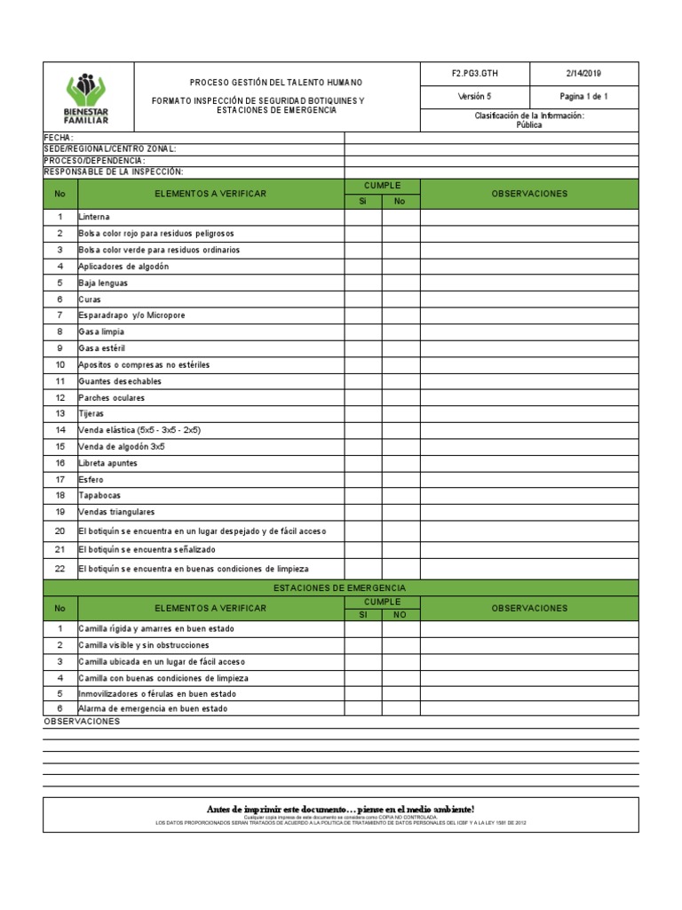 f2.pg3 .GTH Formato Inspeccion de Botiquines y Estaciones de Emergencia ... f2.pg3 .GTH Formato Inspeccion de Botiquines y Estaciones de Emergencia ...