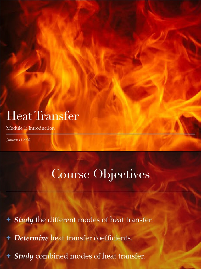 Heat Transfer: Module 1: Introduction | PDF | Thermal Conduction | Heat