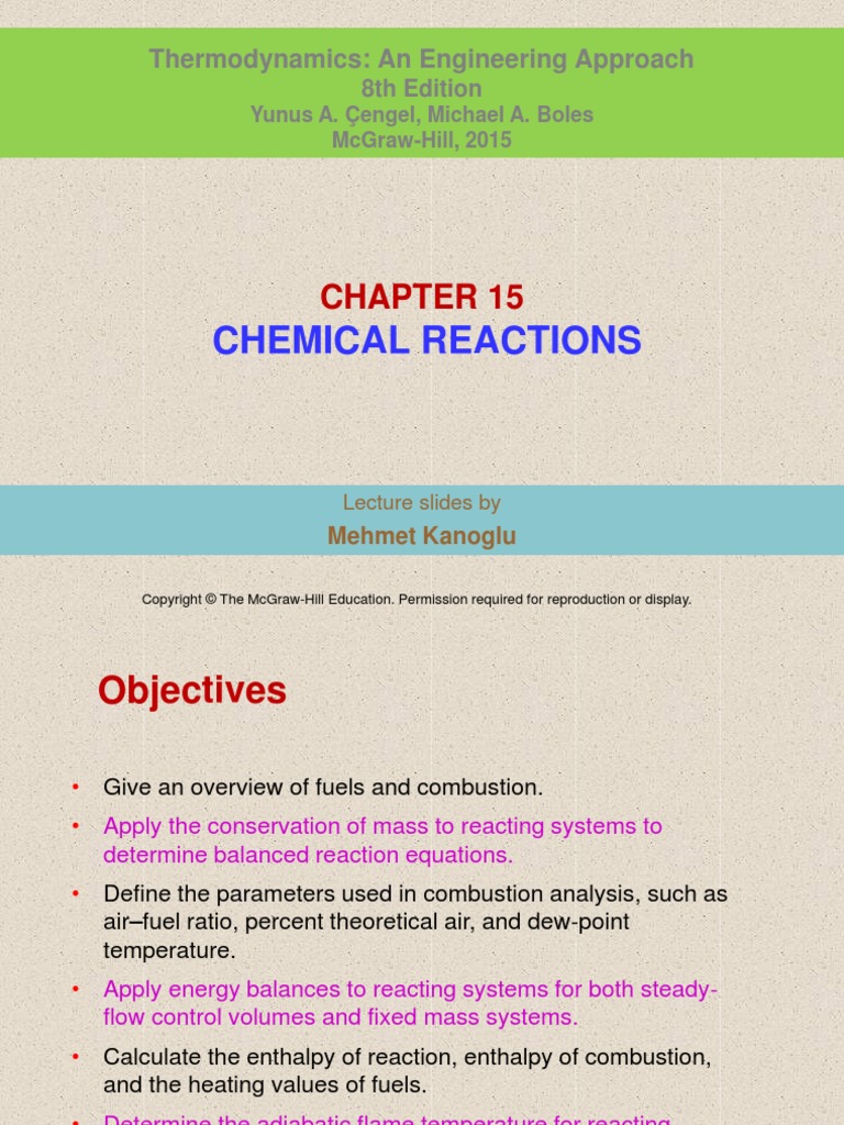 Presentación Cap 15 Combustión | PDF | Combustion | Stoichiometry