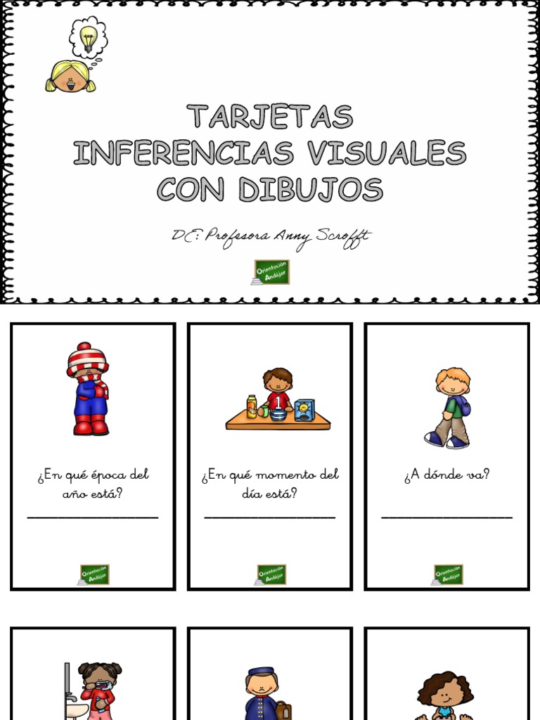 Tarjetas de Inferencias 1° A 3° | PDF | Relaciones personales, crianza ...