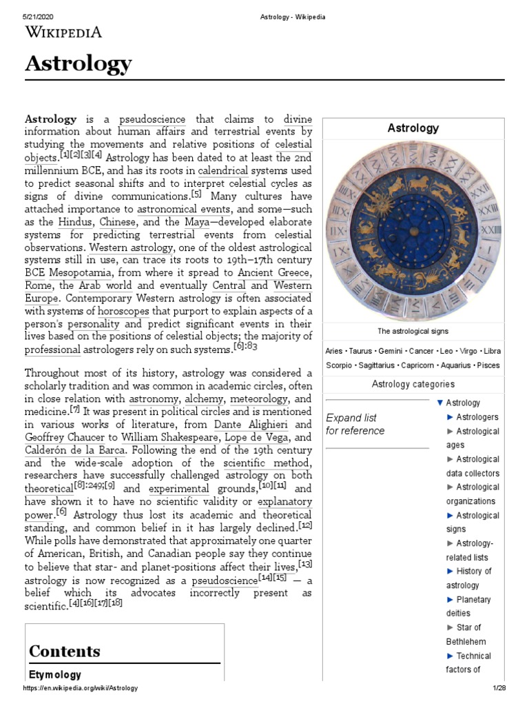 Astrology: Astrology Is A Pseudoscience That Claims To Divine | PDF ...
