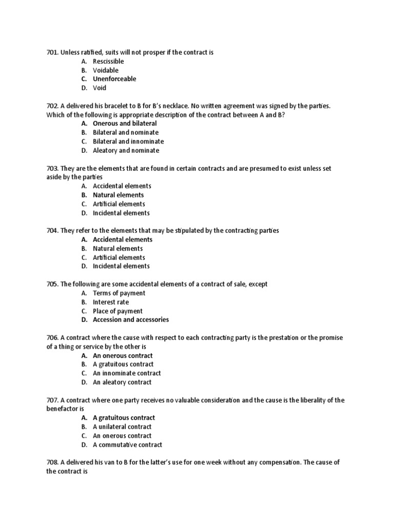 Unenforceable Contracts | PDF | Law Of Obligations | Offer And Acceptance