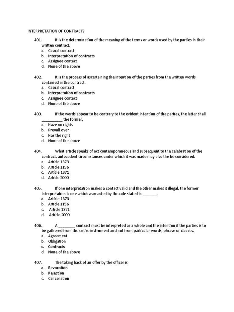 Interpretation of Contracts | PDF | Parol Evidence Rule | Law And Economics