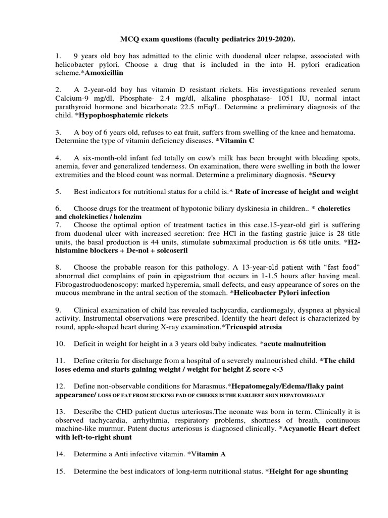 MCQ Exam Questions (Faculty Pediatrics 2019-2020) .: Choleretics and ...
