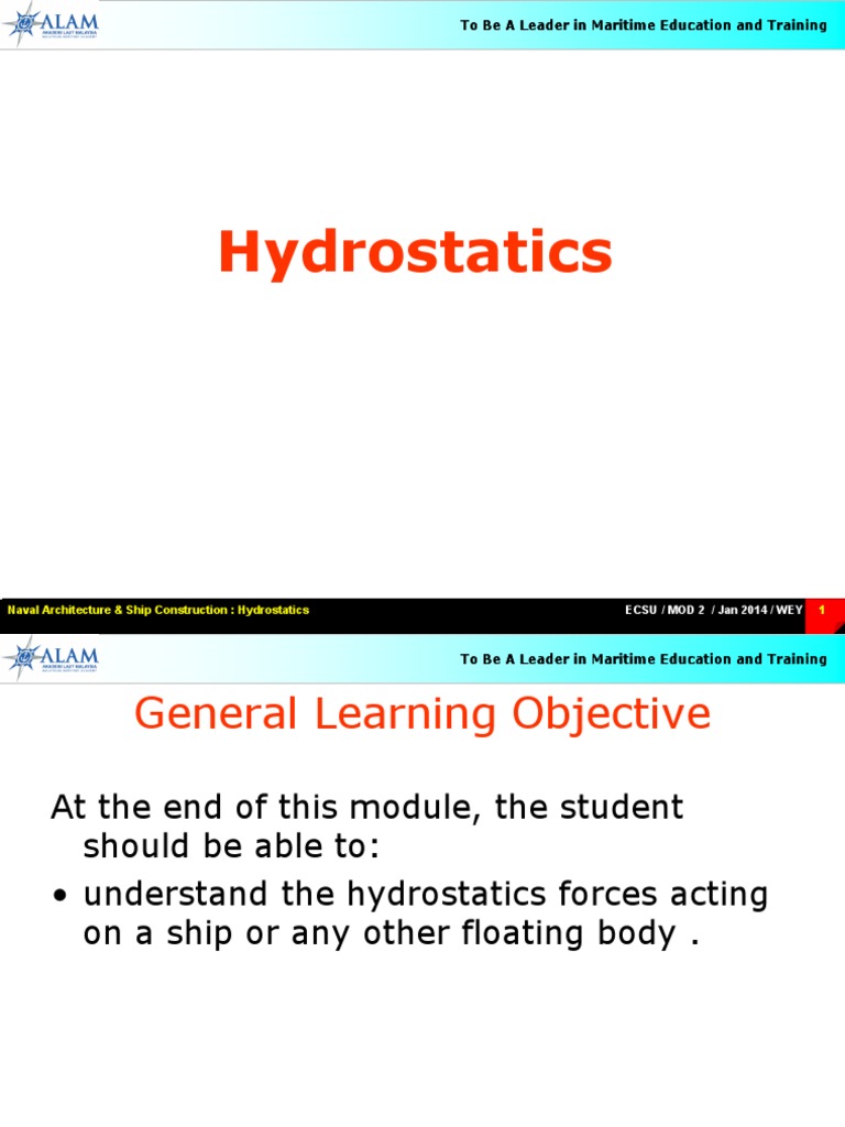 1 Hydrostatics 1 | PDF | Buoyancy | Soft Matter