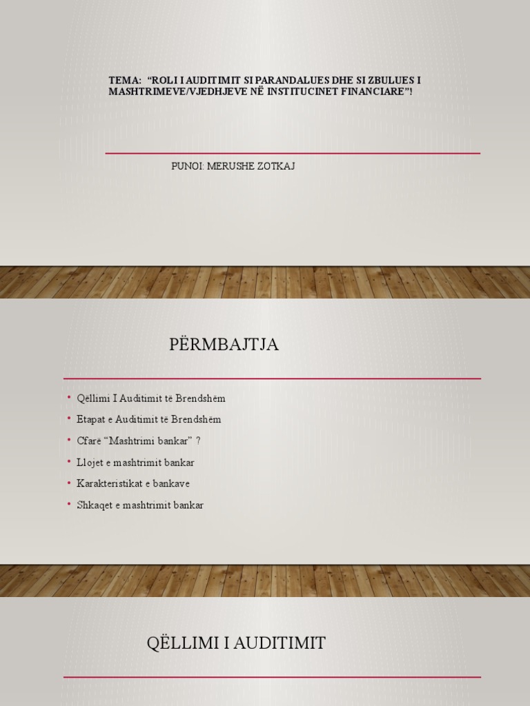 Power Point Auditimi | PDF