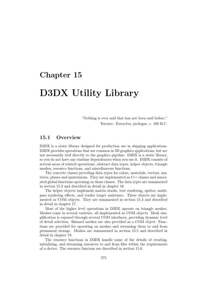 D3DX Utility Library | PDF | Refractive Index | Texture Mapping