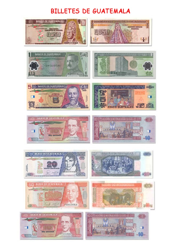 Billetes De Guatemala Pdf