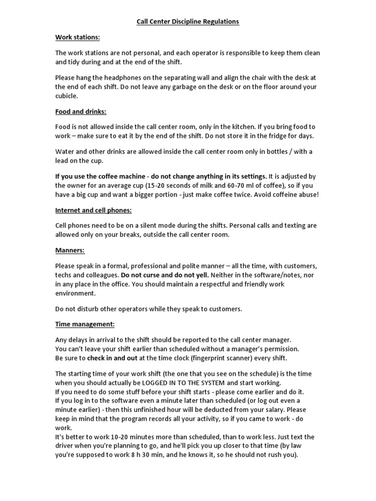 US Call Center Guidelines | PDF | Upholstery | Carpet