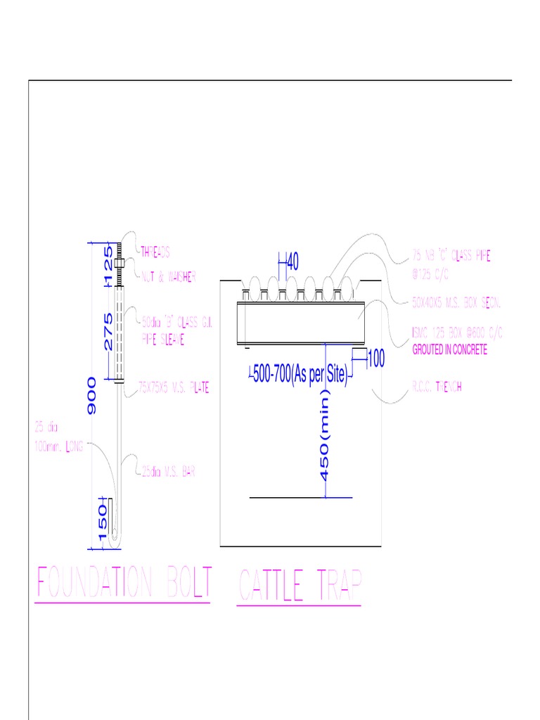 Cattle Trap Design for HPCL Project | PDF