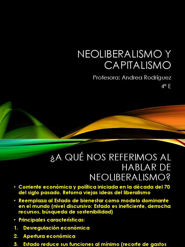 Neoliberalismo y Capitalismo PDF | PDF | Neoliberalismo | Capitalismo