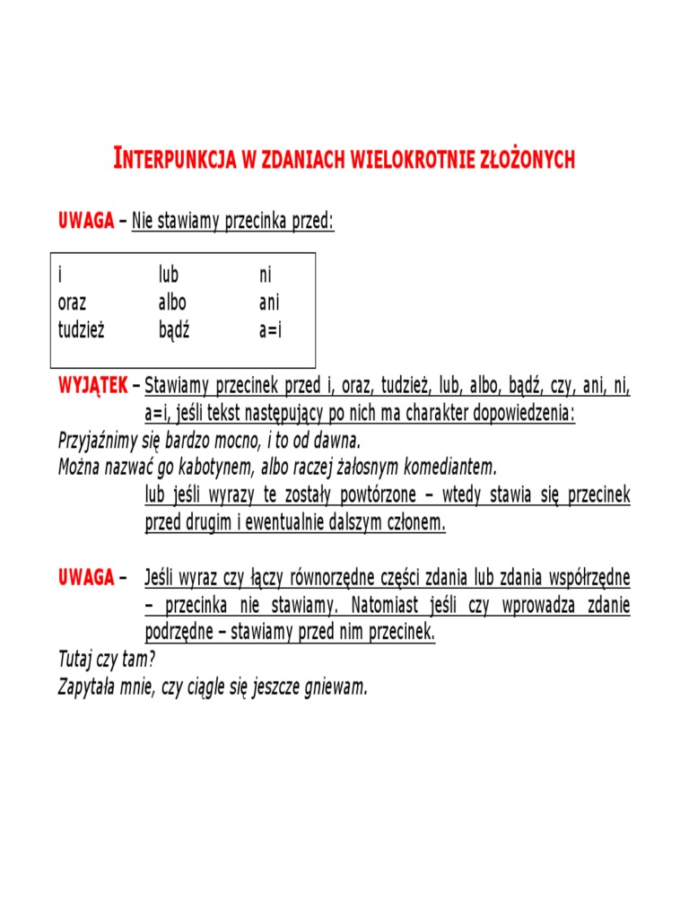 Interpunkcja PDF | PDF