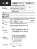Lesson Plan in Science 6 - Separating | PDF | Filtration | Mixture