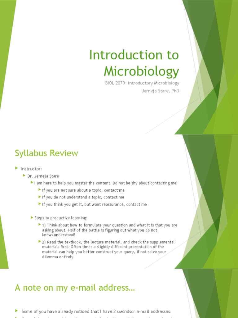 BIOL 2070 - Lecture 1 Intro To Microbiology | PDF | Microorganism ...