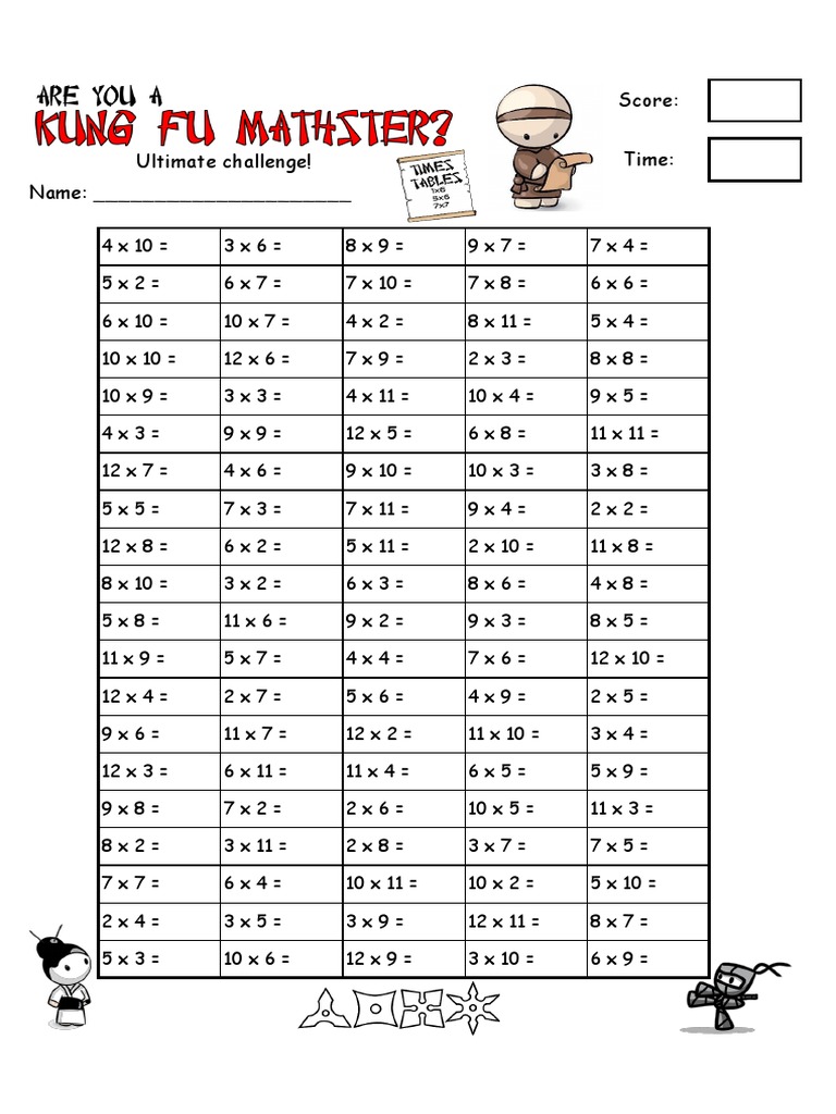 Math Multiplication Worksheet | PDF