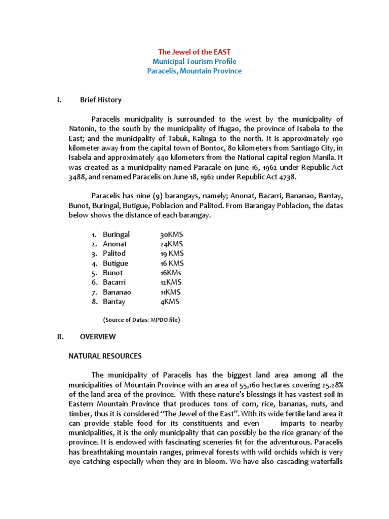 Tourism Profile | PDF