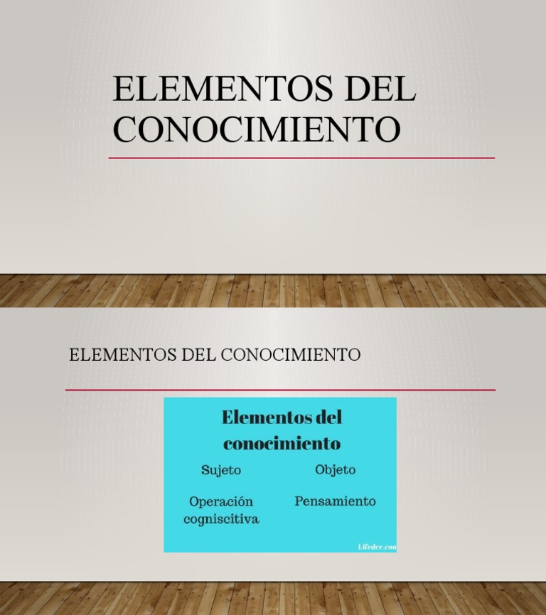 Elementos Del Conocimiento | PDF