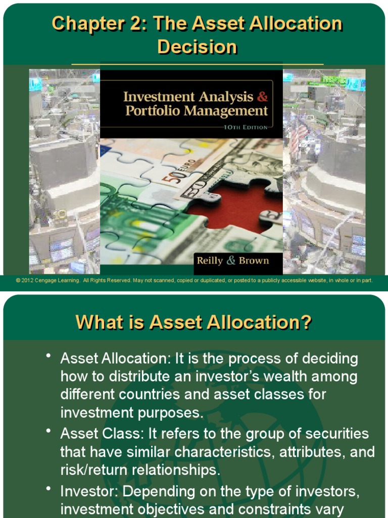 Chapter 2: The Asset Allocation Decision | PDF | Asset Allocation ...