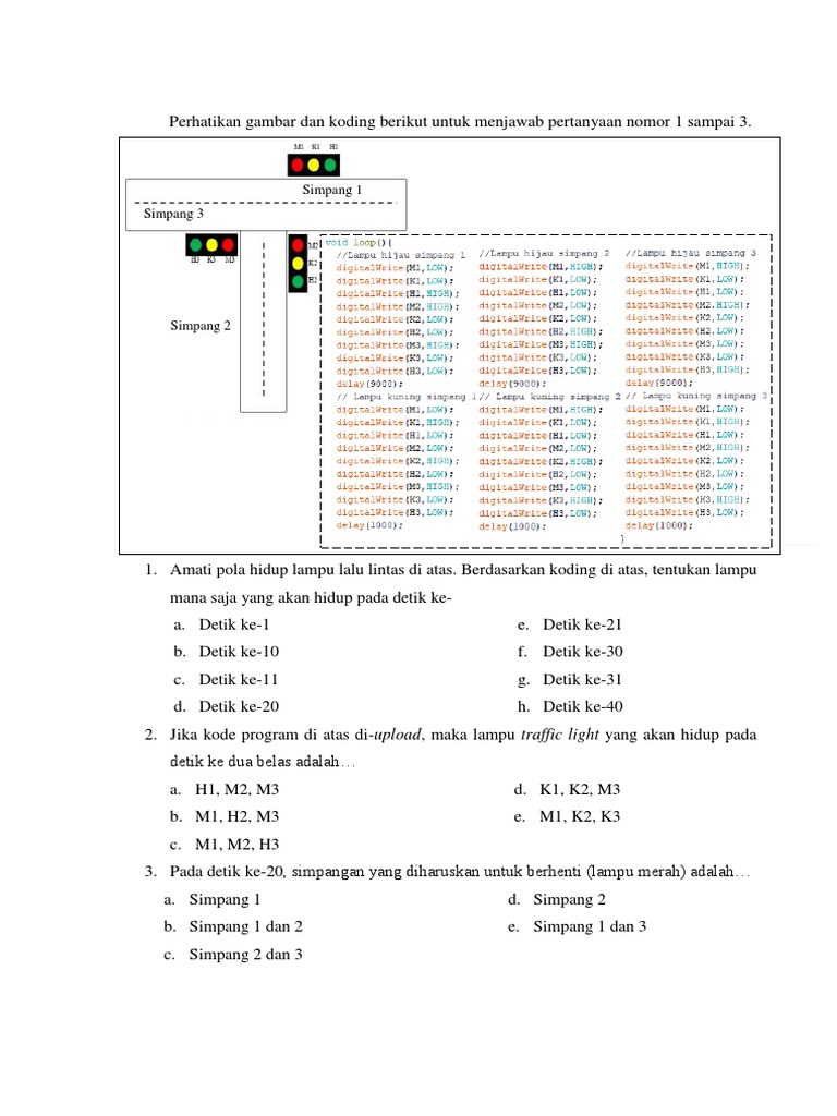 Latihan Traffic Light | PDF