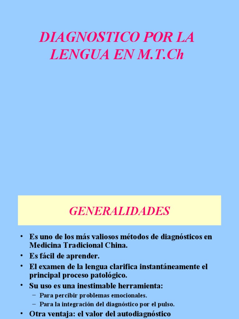 Generalidades y Color de La Lengua | PDF | Yin y yang | Sangre