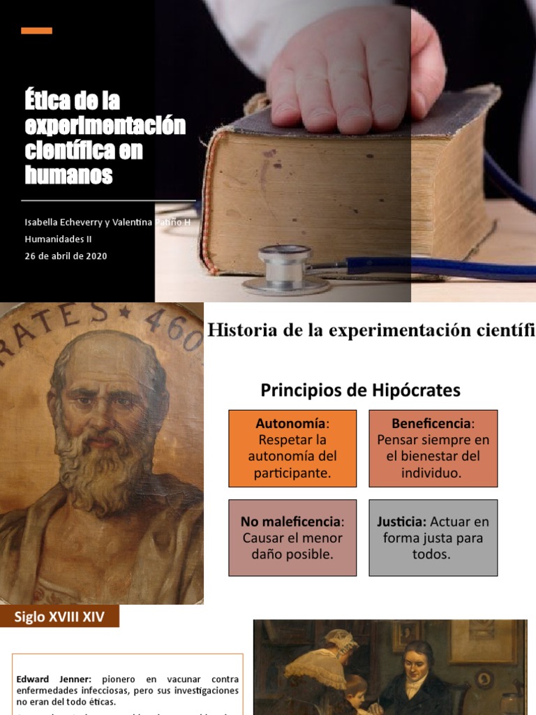Ética de La Experimentación Científica en Humanos | PDF ...