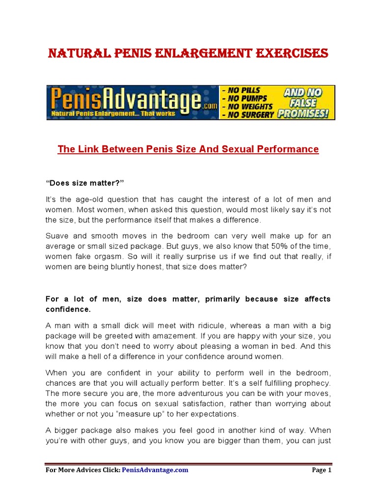 Natural Penis Enlargement Exercises 1 PDF | PDF | Mammal Reproductive ...