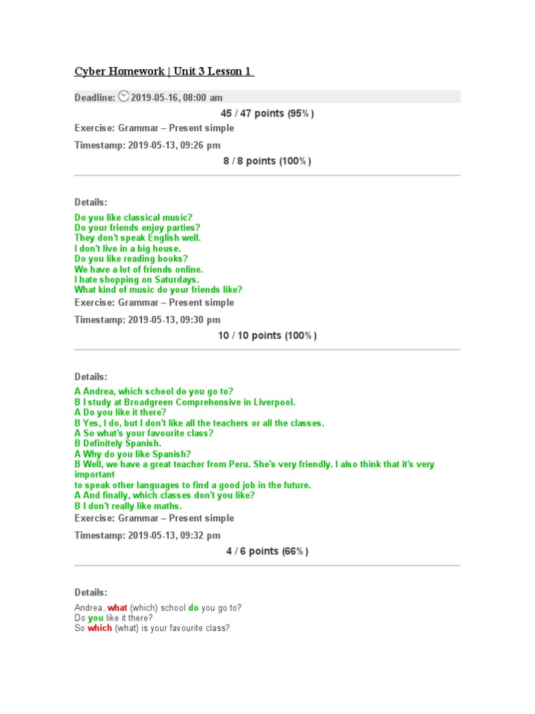 CYBER HOMEWORK (2do Ciclo) | PDF | Entertainment (General)